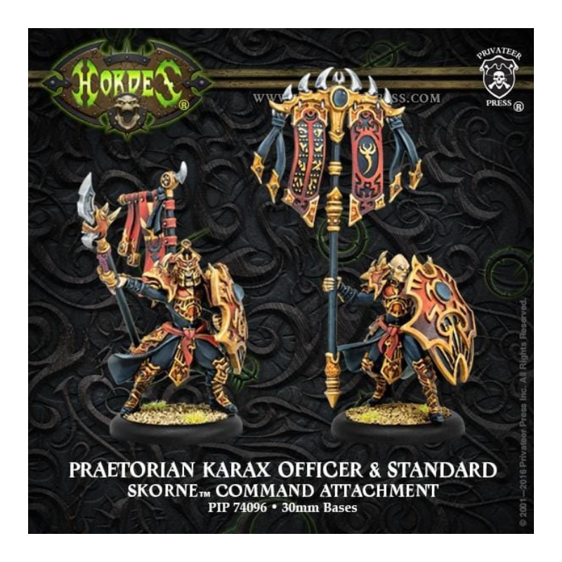 Warmachine - Hordes - Skorne - Praetorian Karax Officer & Standard
